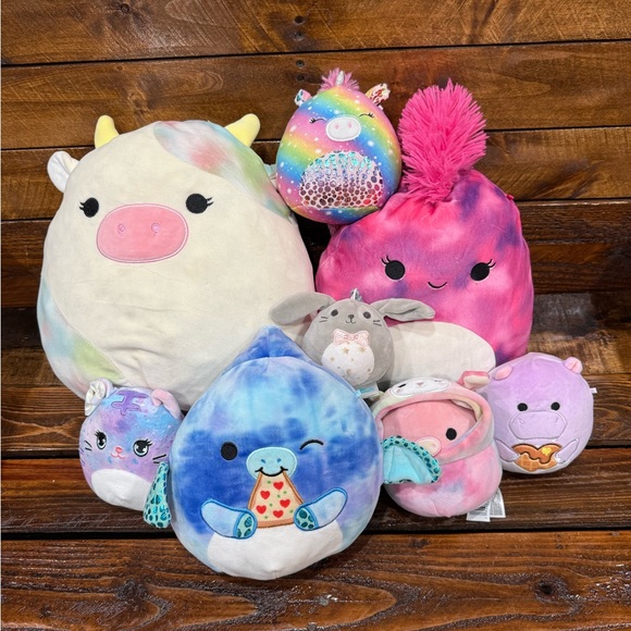 Squishmallows | Toys | Lot Of 8 Authentic Squishmallows Colorful Plush ...
